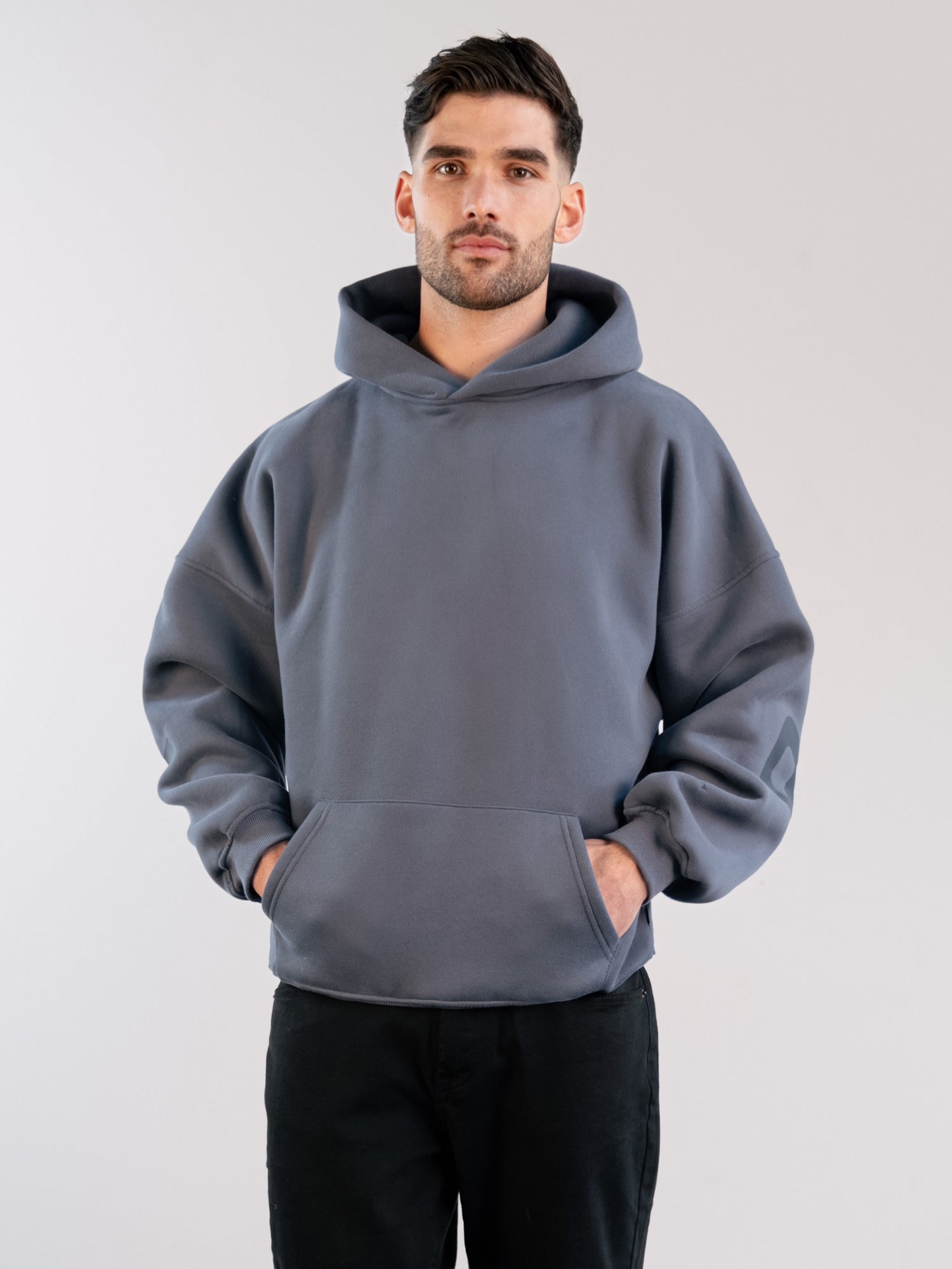 Buy Blakely Blue Tonal Idris Oversized Hoodie | Free delivery on orders ...
