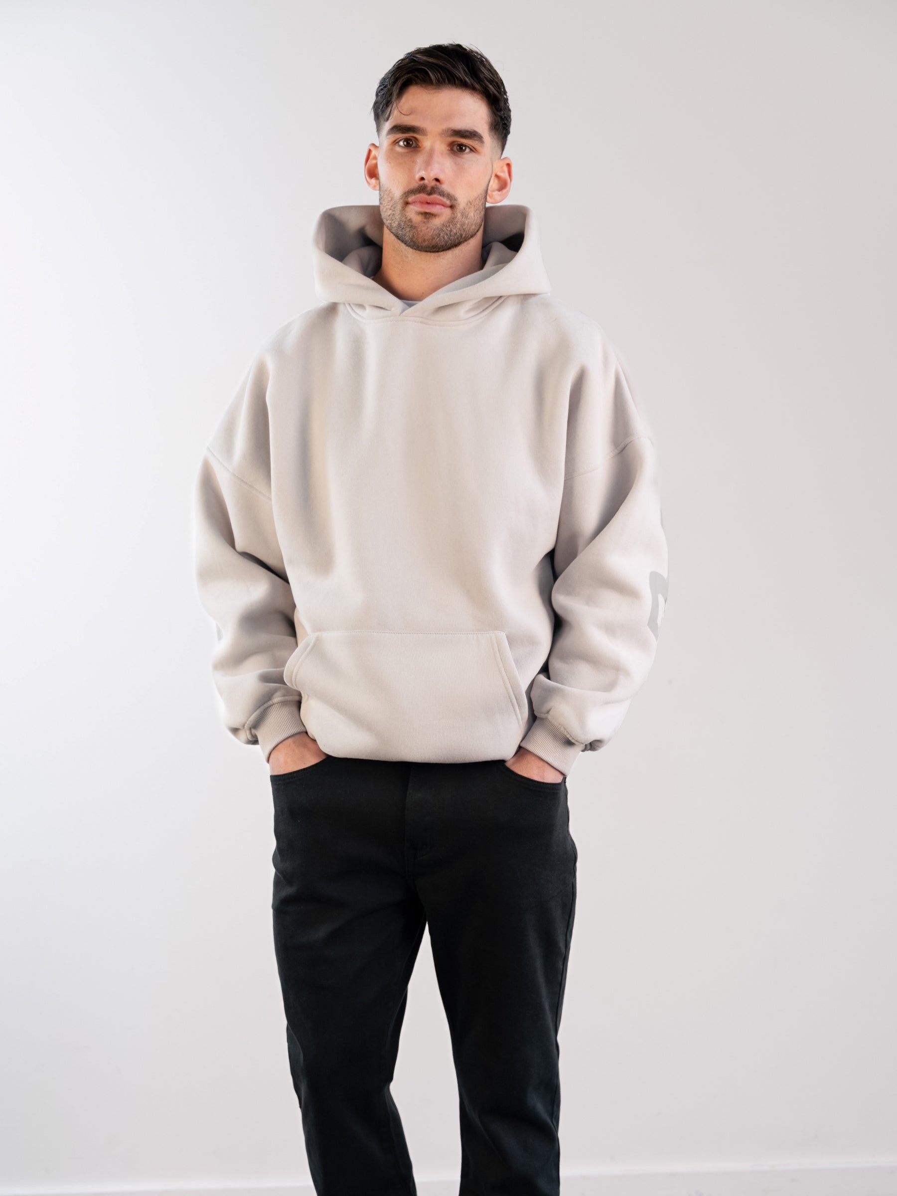 Buy Blakely Stone Tonal Idris Oversized Hoodie | Free delivery on ...