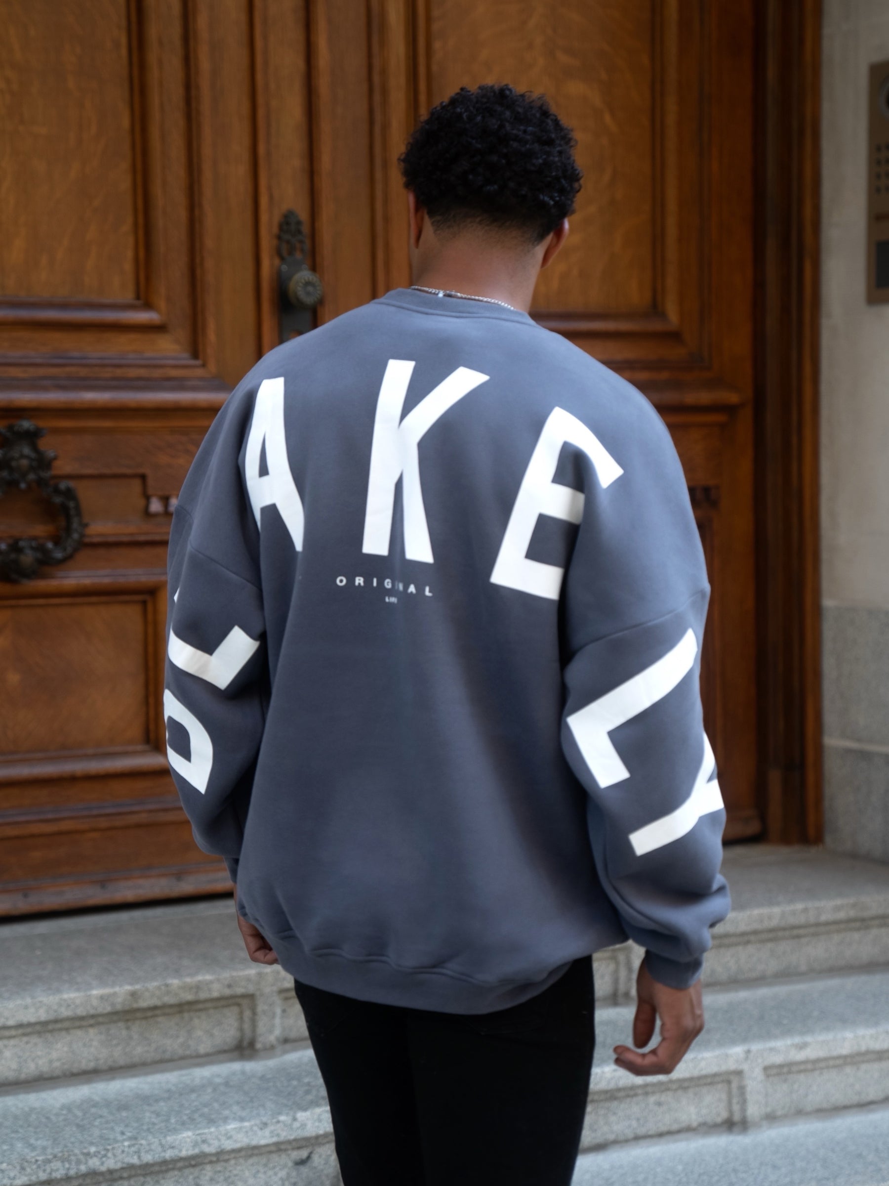 Buy Blakely Idris Blue Oversized Jumper | Free standard delivery over ...