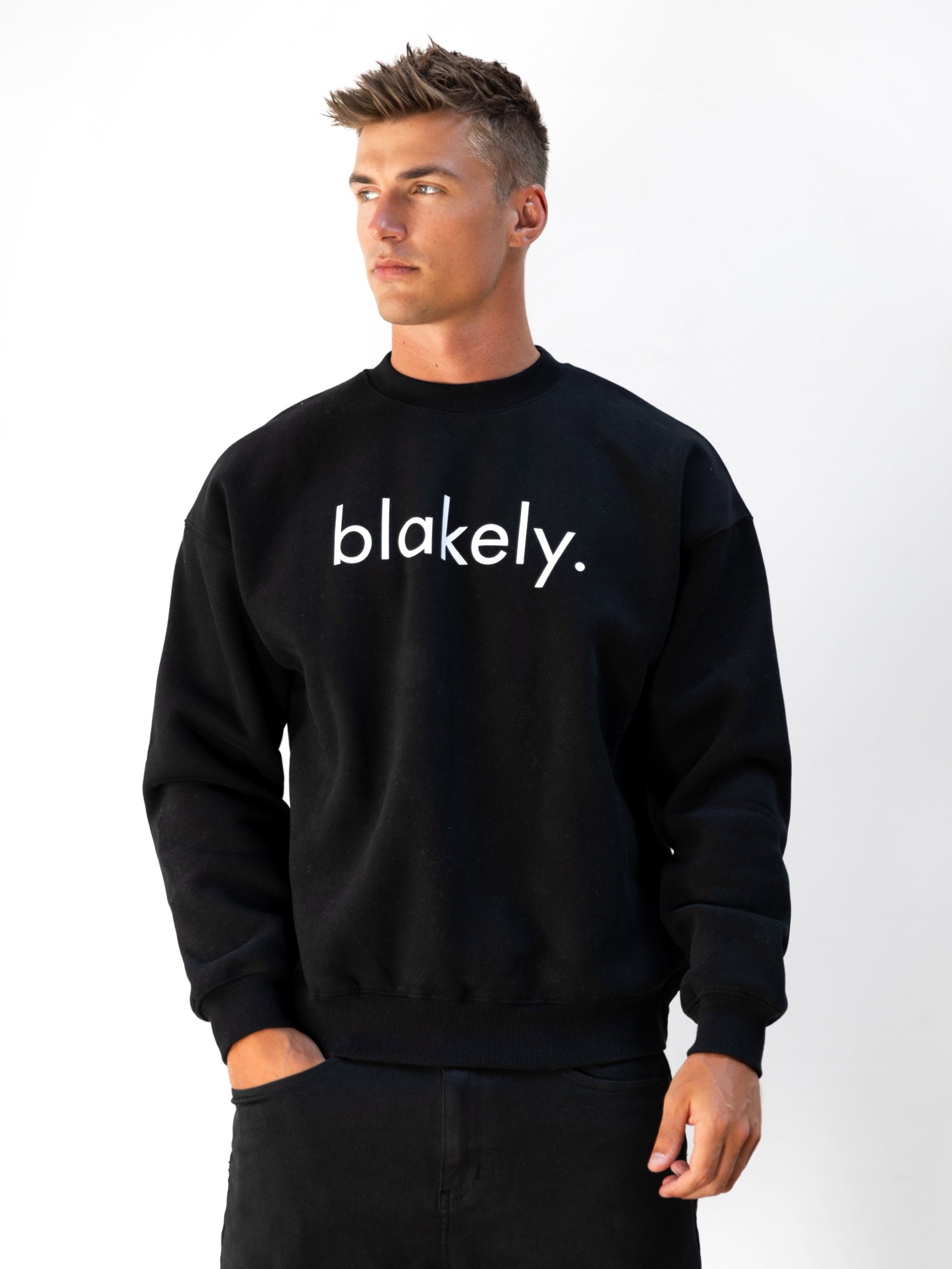 Buy Blakely Black Logo Relaxed Jumper | Free delivery on orders over 79 ...