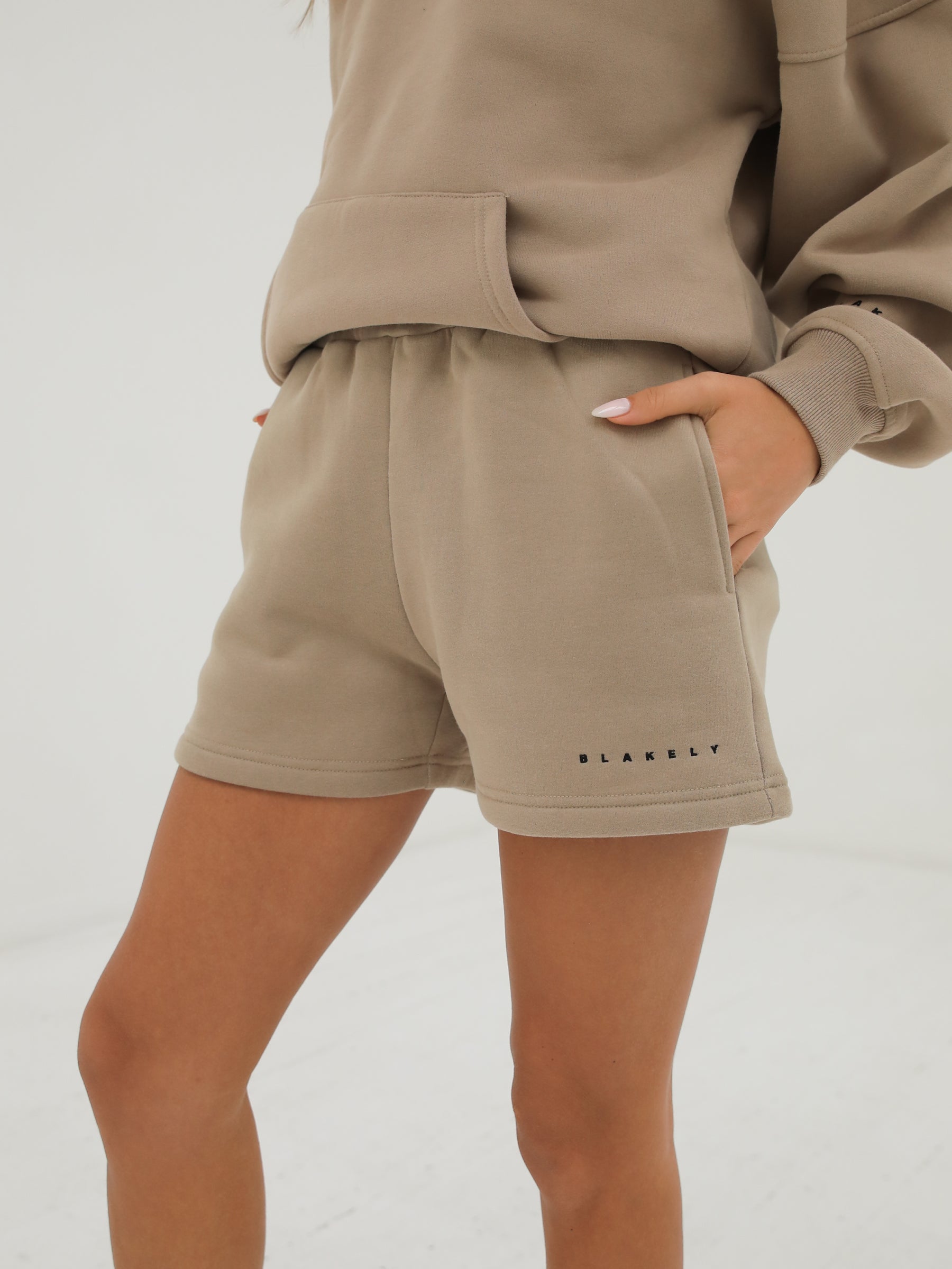Buy Blakely Tan Isabel Jogger Shorts | Free standard delivery over 99 ...