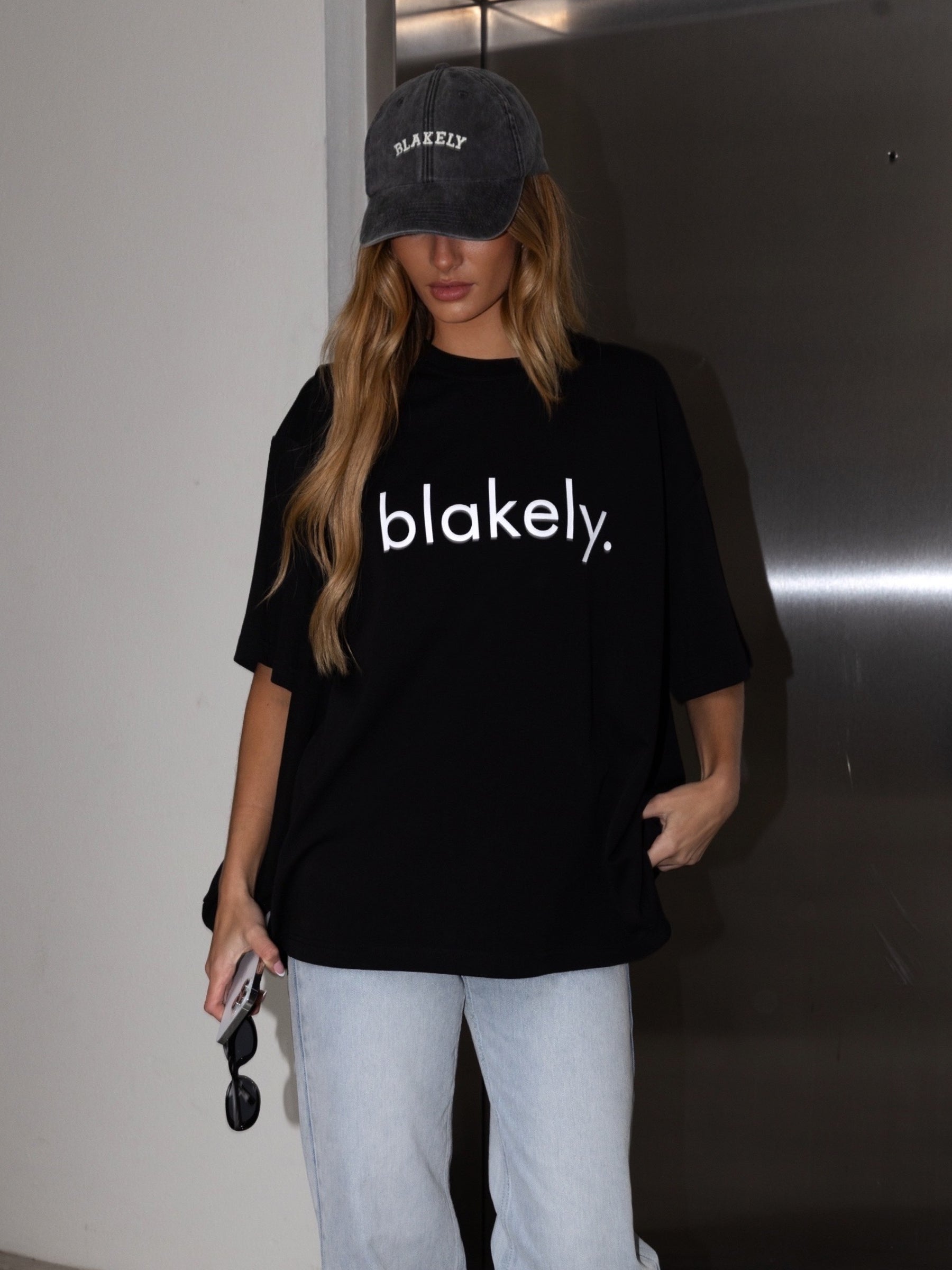 Buy Blakely Black Logo Ultra Oversized T-Shirt | Free delivery on ...
