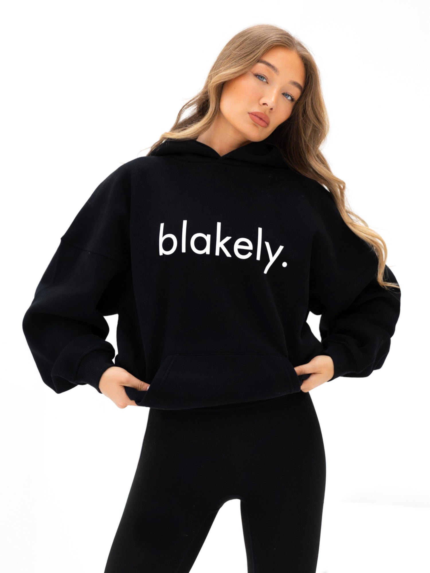 Buy Blakely Black Logo Oversized Hoodie | Free delivery on orders over ...