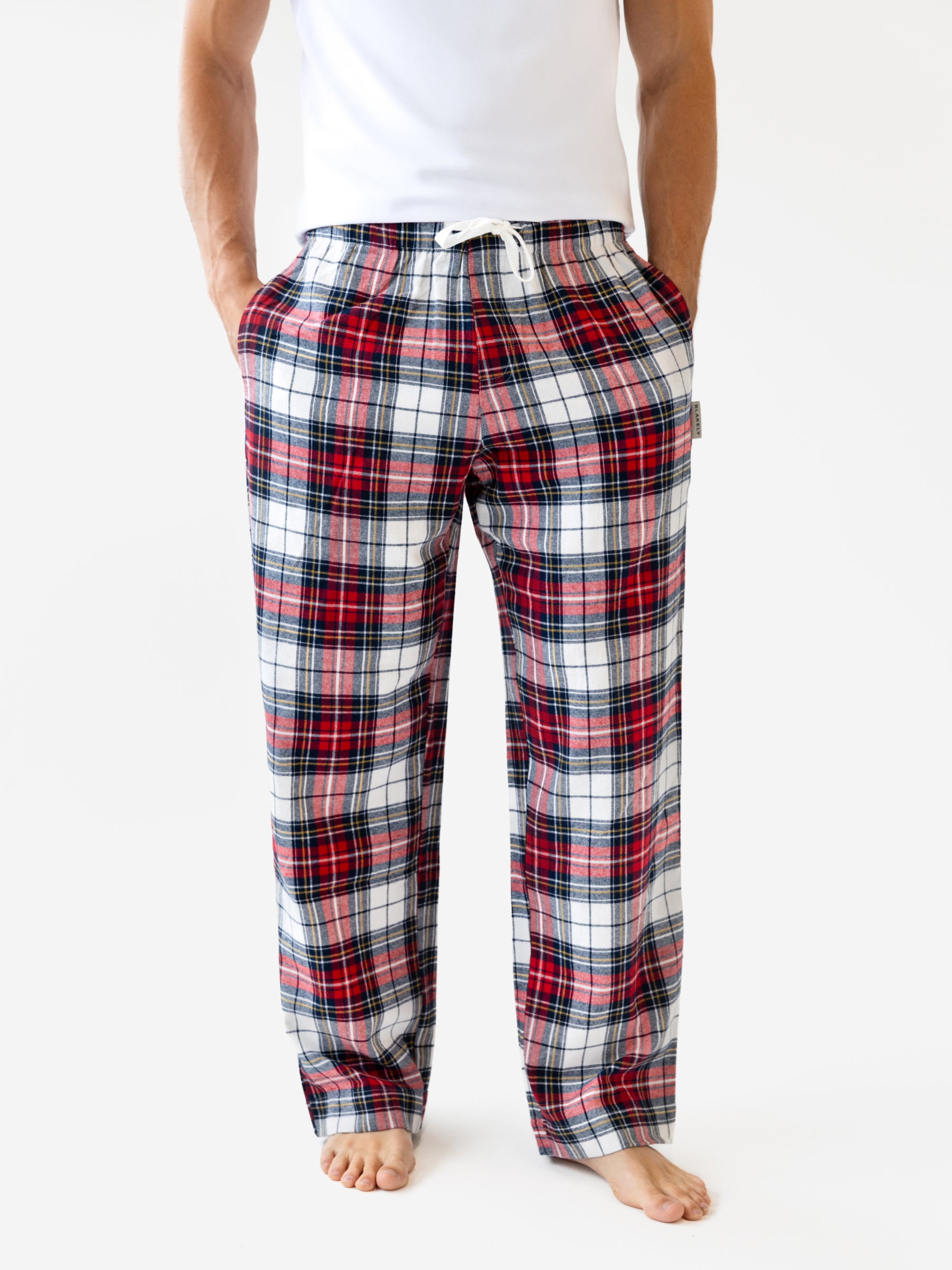 Buy Blakely Mens Red Chase Checked Trousers | Free delivery on orders ...