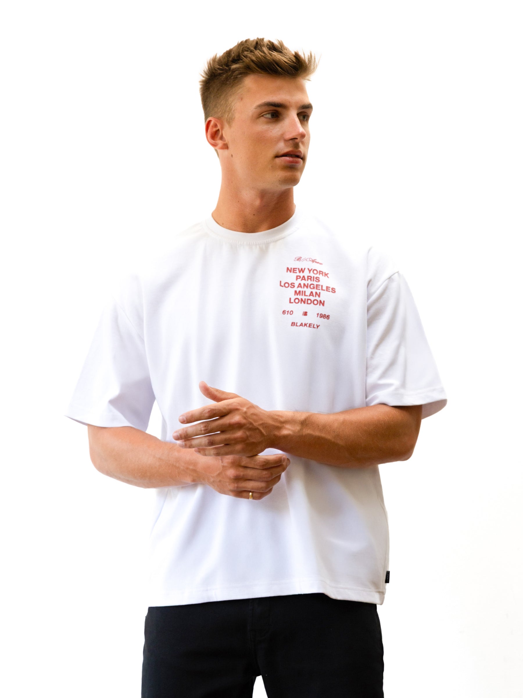 Buy Blakely White Apex 610 Unfitted T-Shirt | Free delivery on orders ...