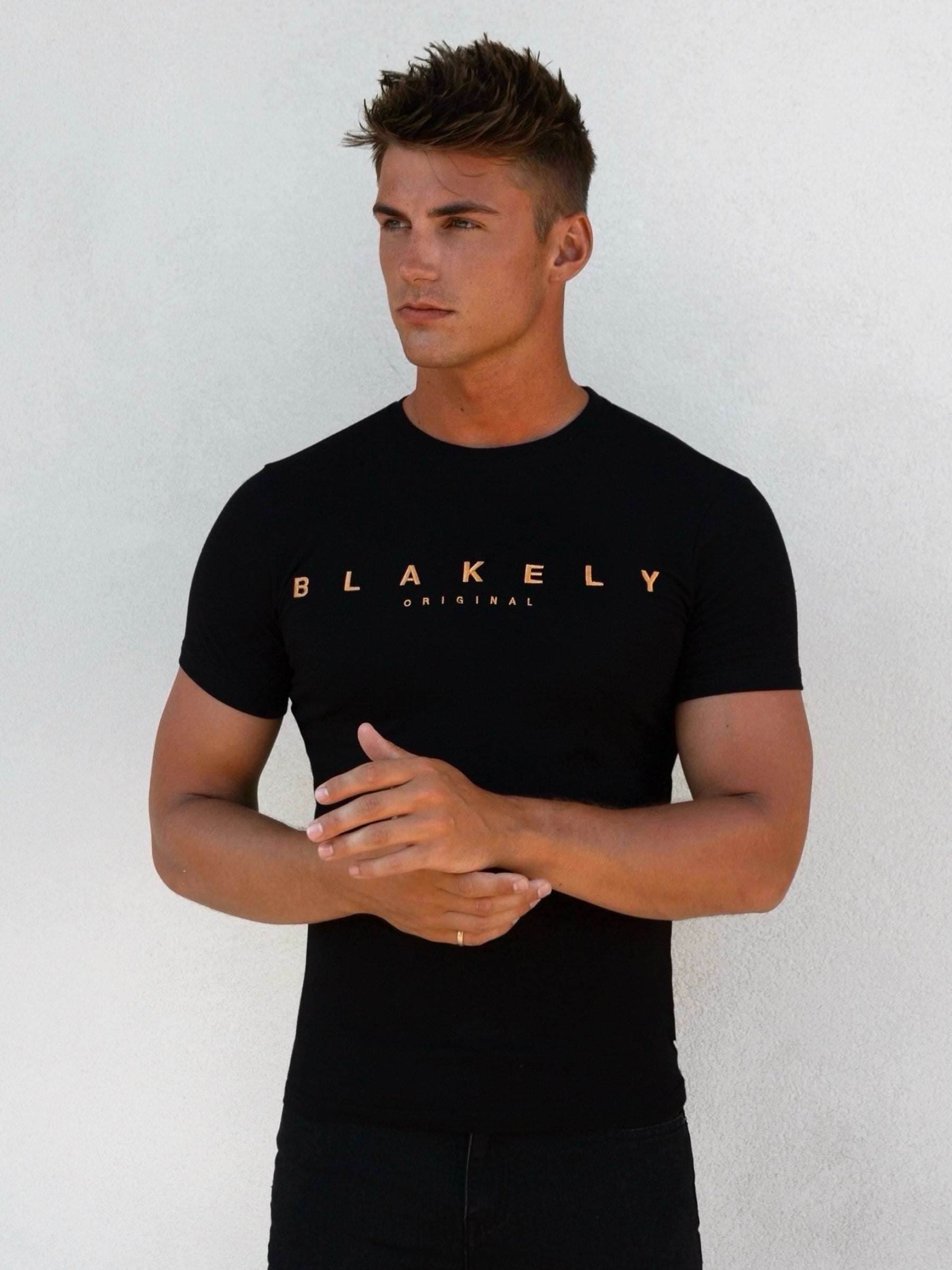 Buy Blakely Goldcross Black T-Shirt | Free standard delivery over 99 ...