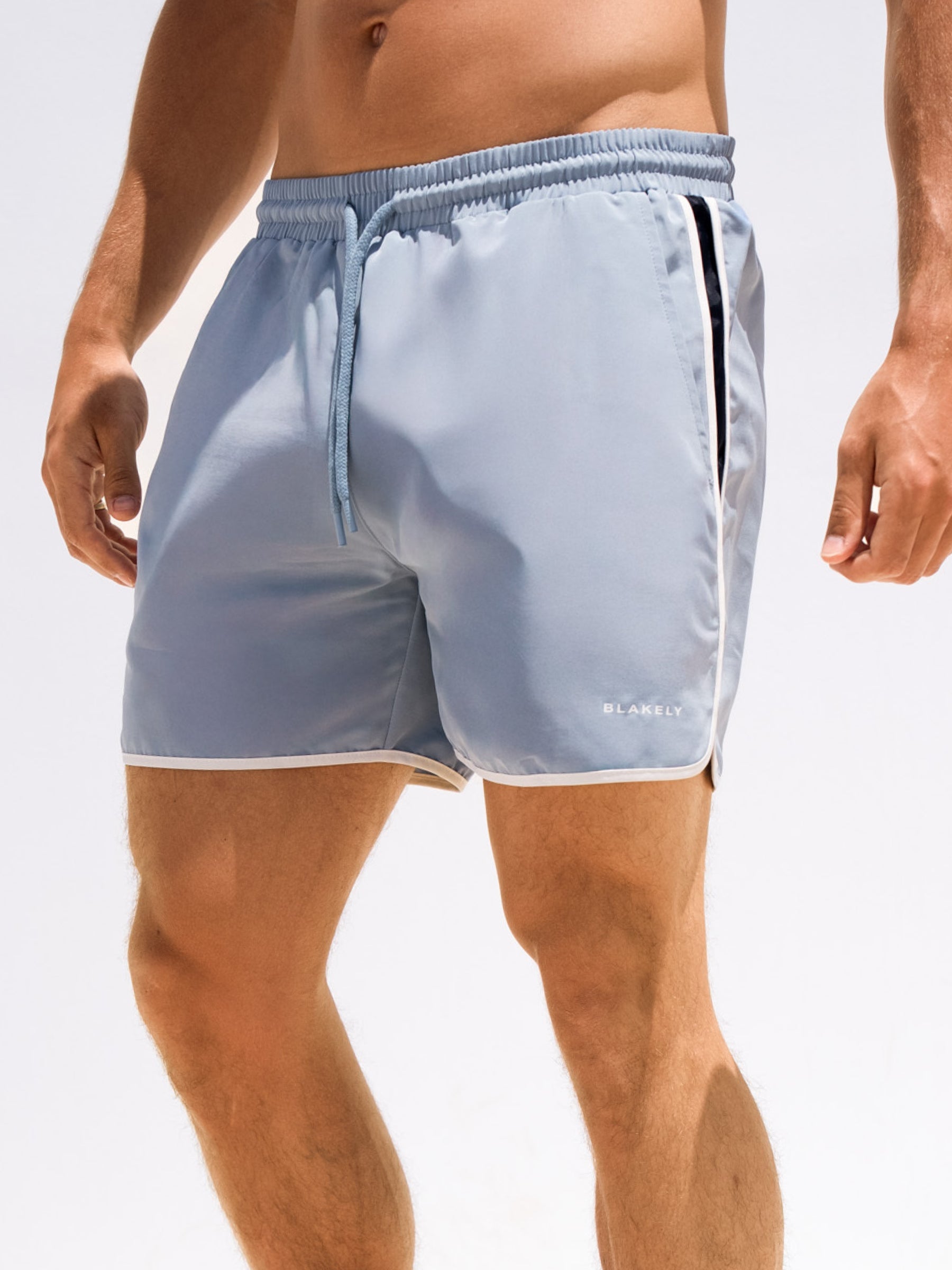 Buy Blakely Light Blue Panel Swim Shorts | Free delivery on orders over ...