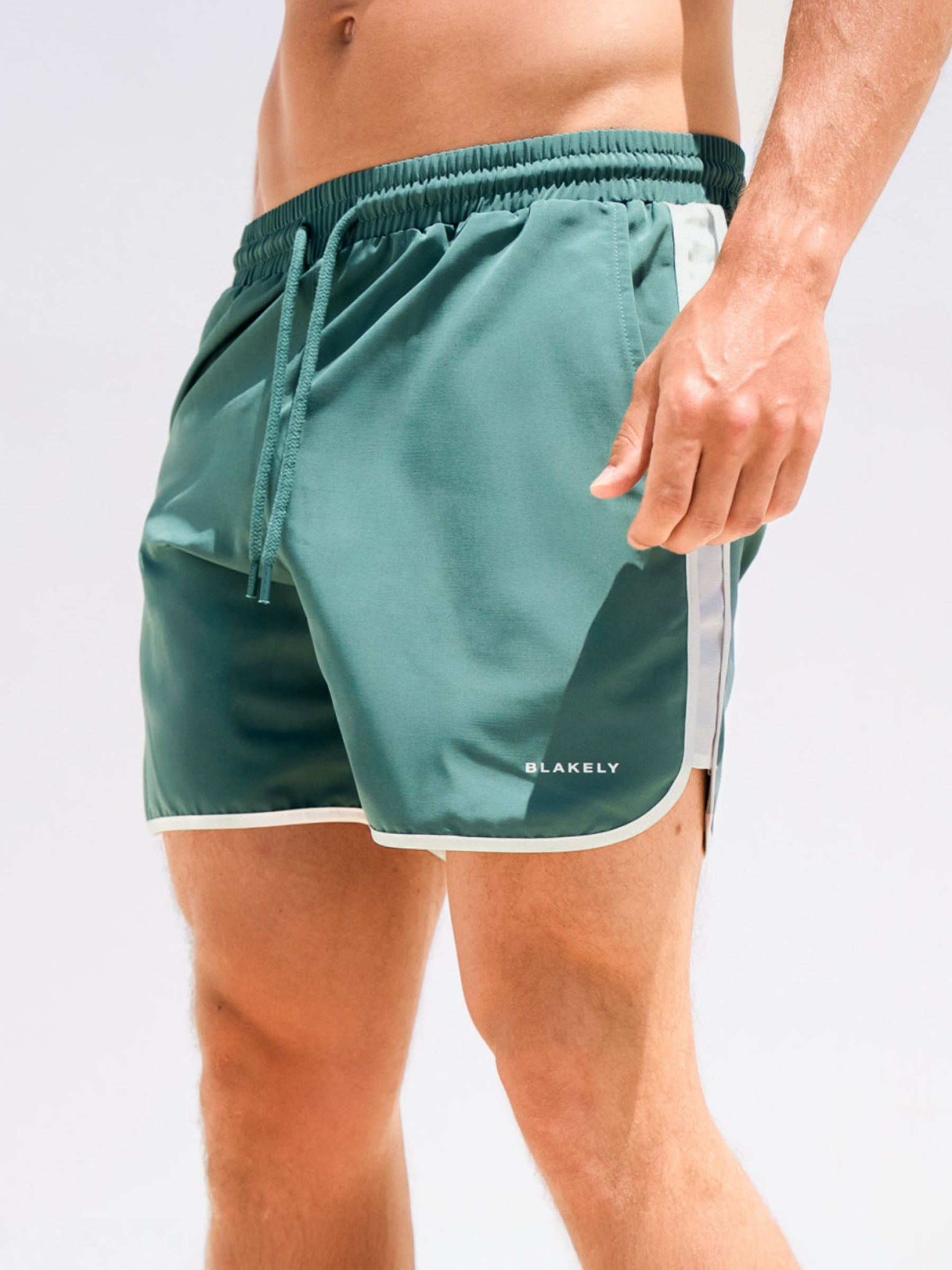 Buy Blakely Teal Green Panel Swim Shorts | Free delivery on orders over ...