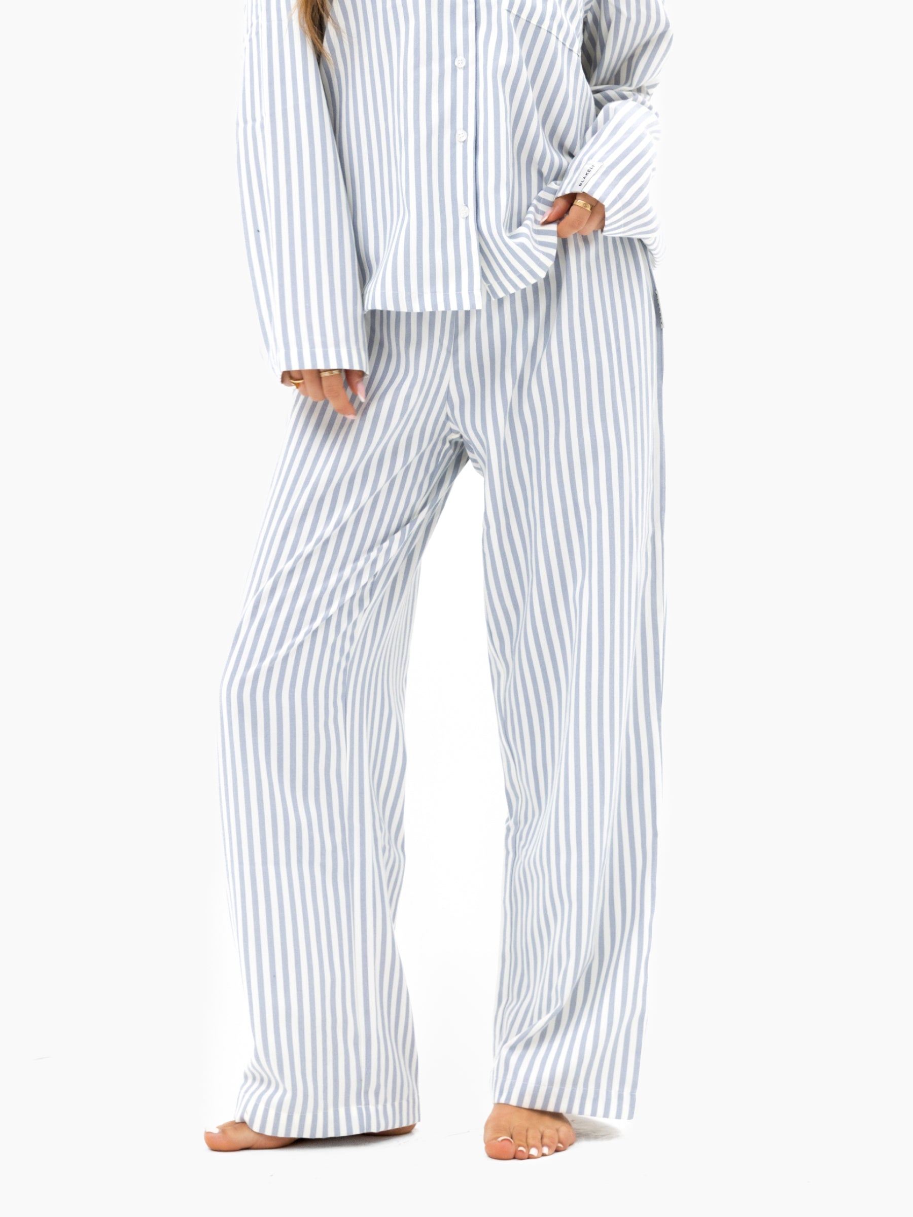 Buy Blakely Womens Light Grey Suki Stripe Trousers | Free delivery on ...