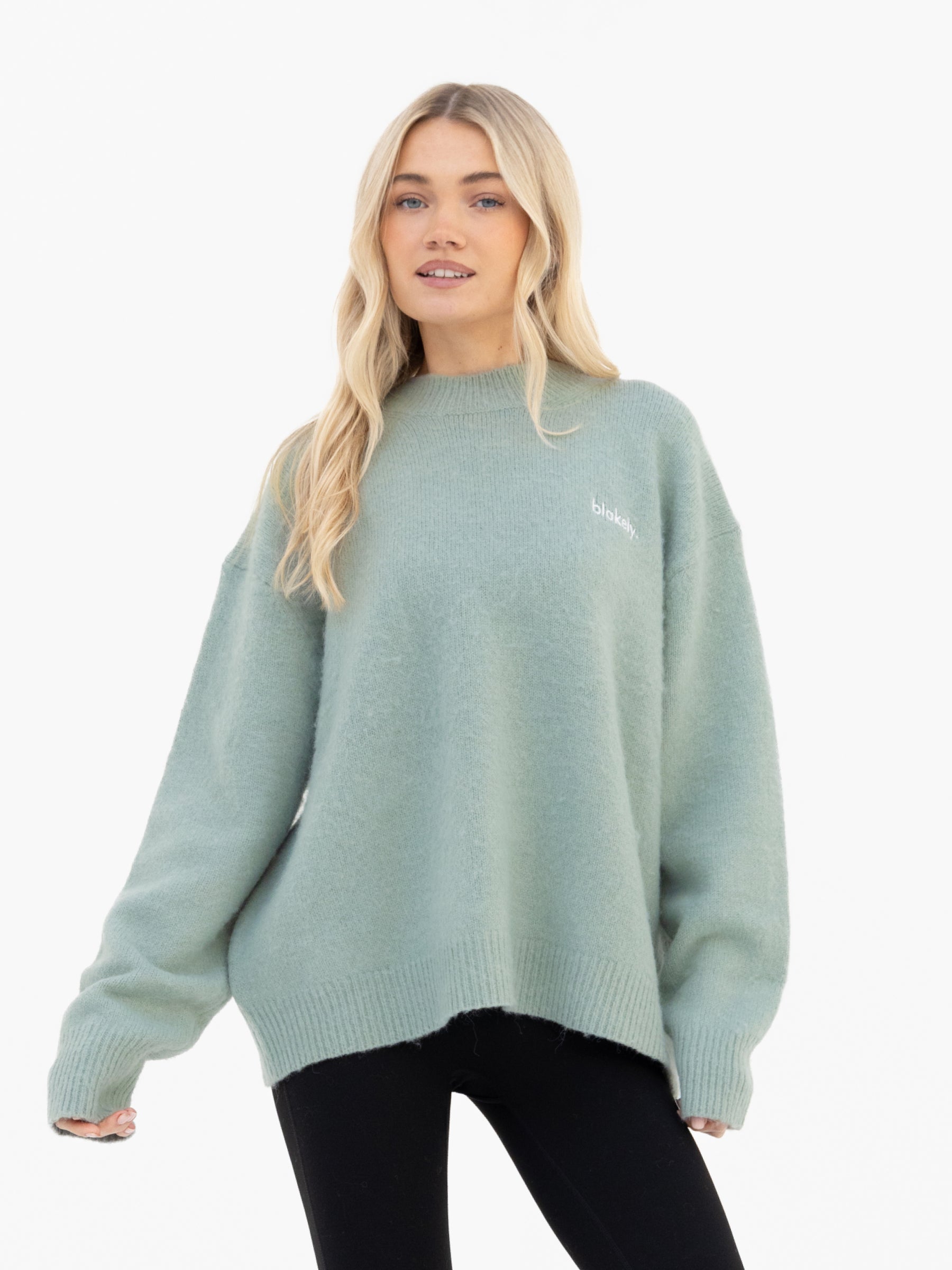 Buy Blakely Womens Soft Sage Marley Oversized Knitted Jumper | Free ...