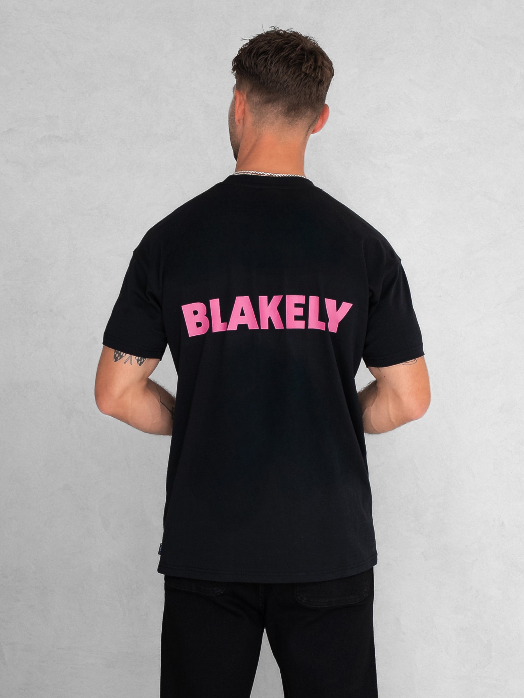 Buy Blakely Black & Pink Arlo Relaxed T-Shirt | Free delivery on orders ...