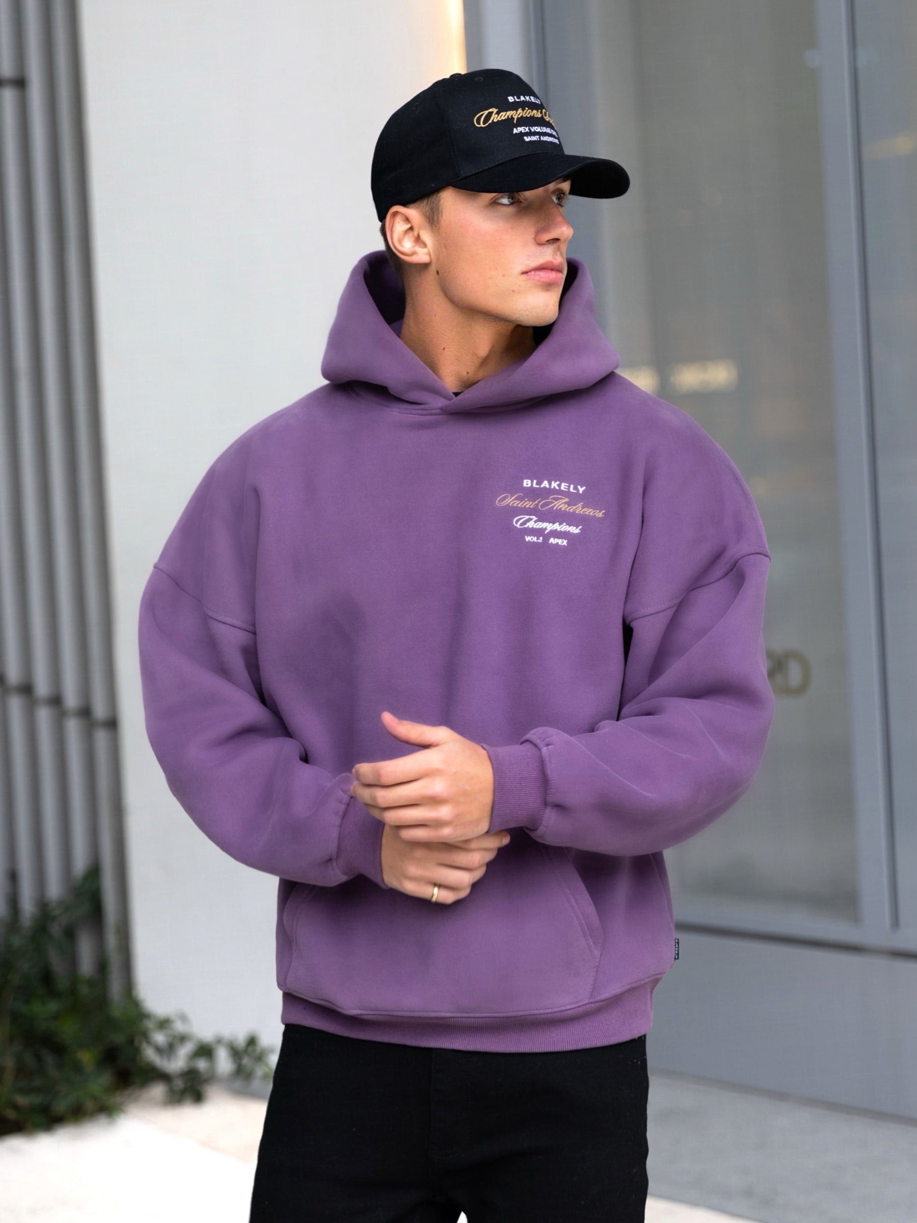 Buy Blakely Mid Purple Legacy Relaxed Hoodie | Free delivery on orders ...