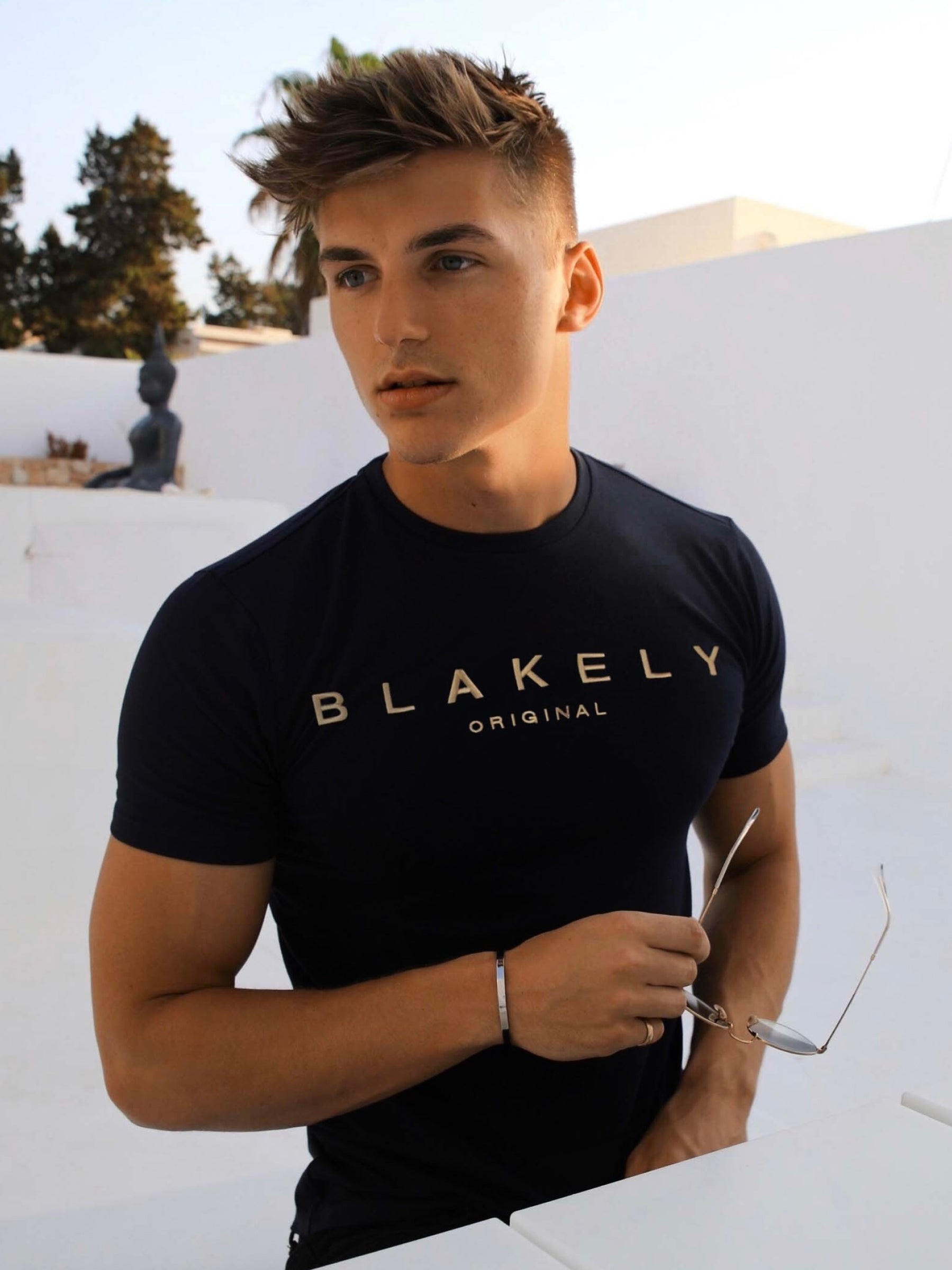 Buy Blakely Goldcross Black T-Shirt | Free standard delivery over 99 ...