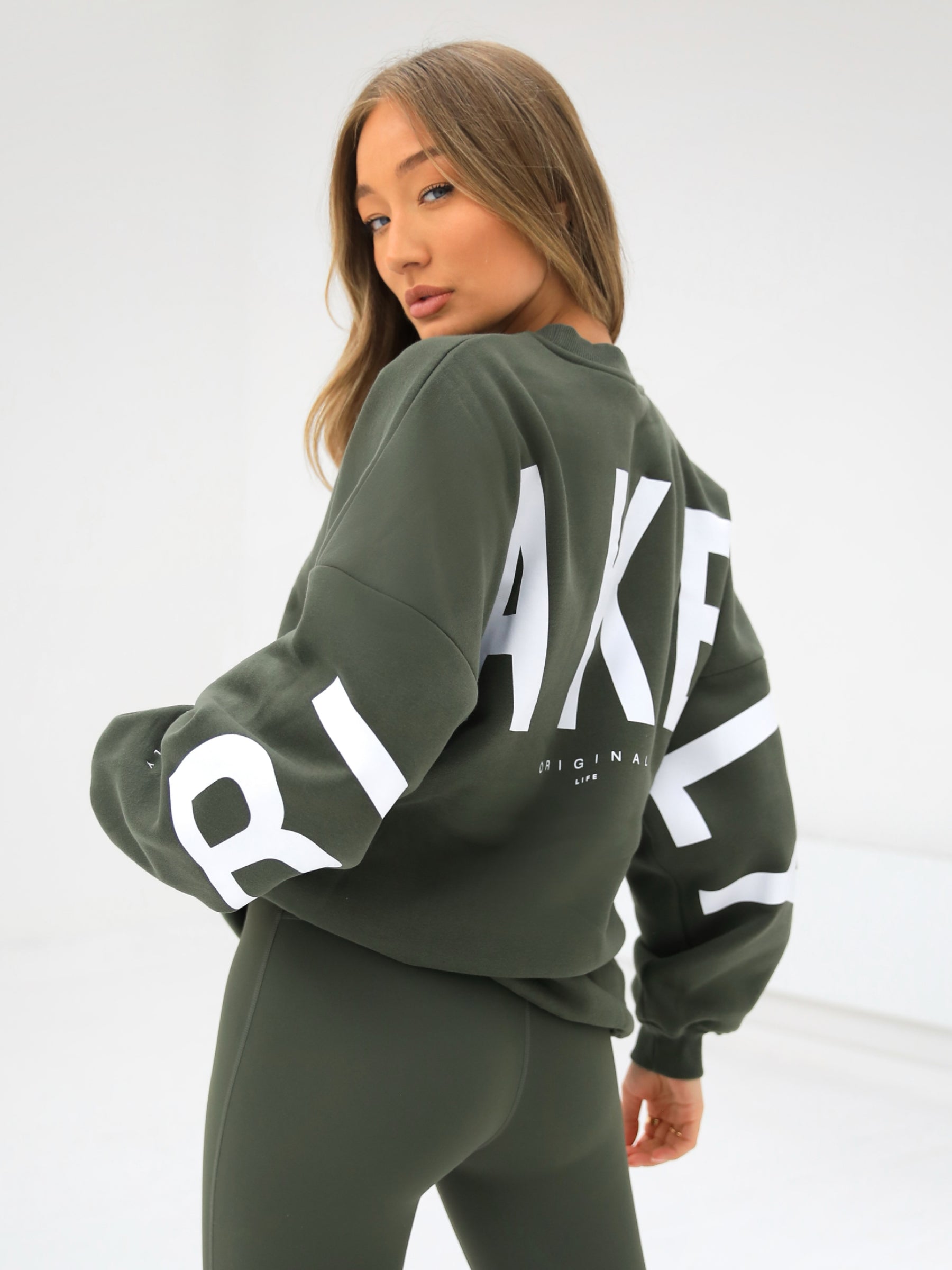 Buy Blakely Khaki Green Isabel Oversized Jumper | Free standard ...