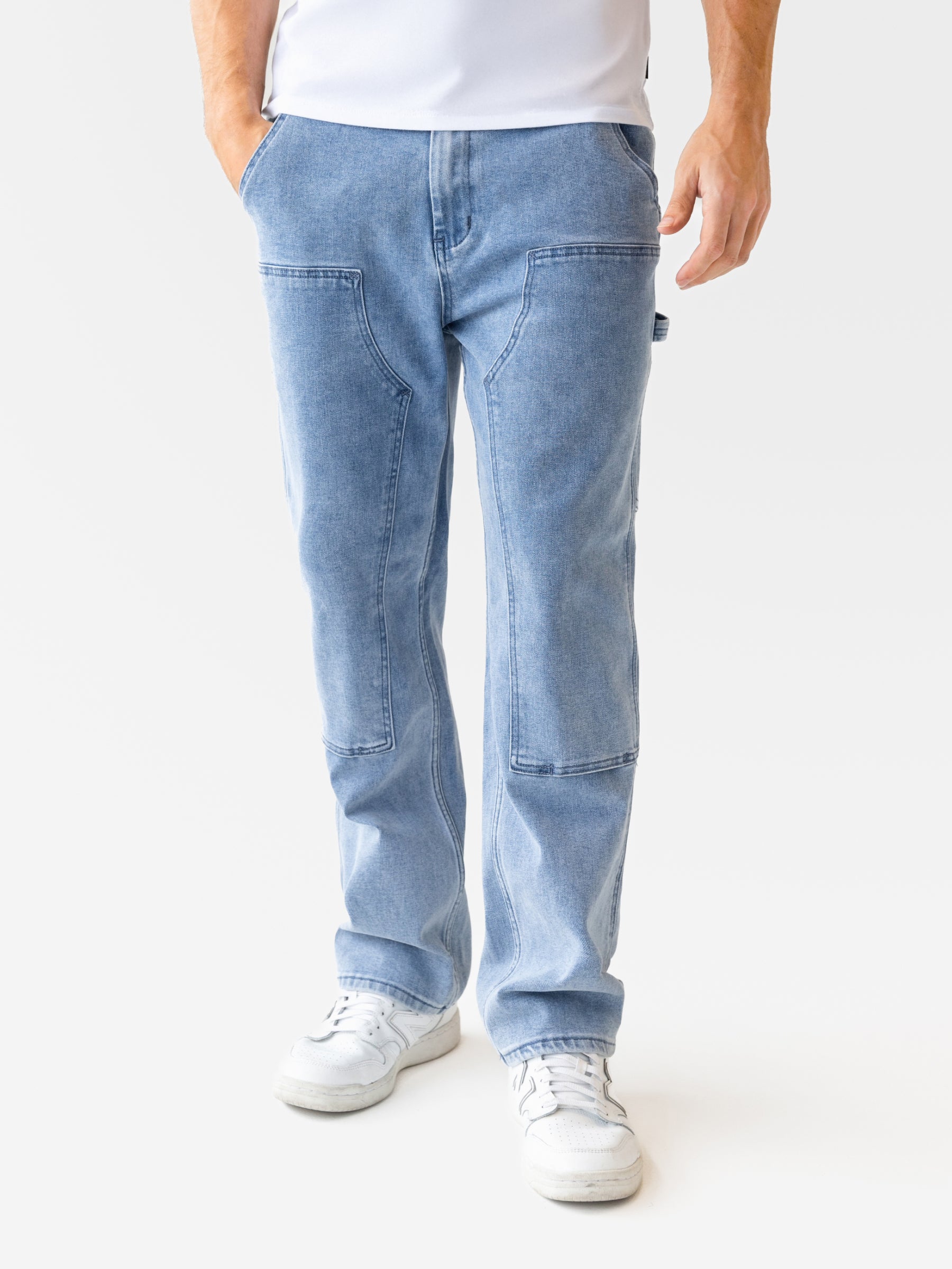 Buy Blakely Mens Washed Blue Vol.21 Panel Jeans | Free delivery on ...