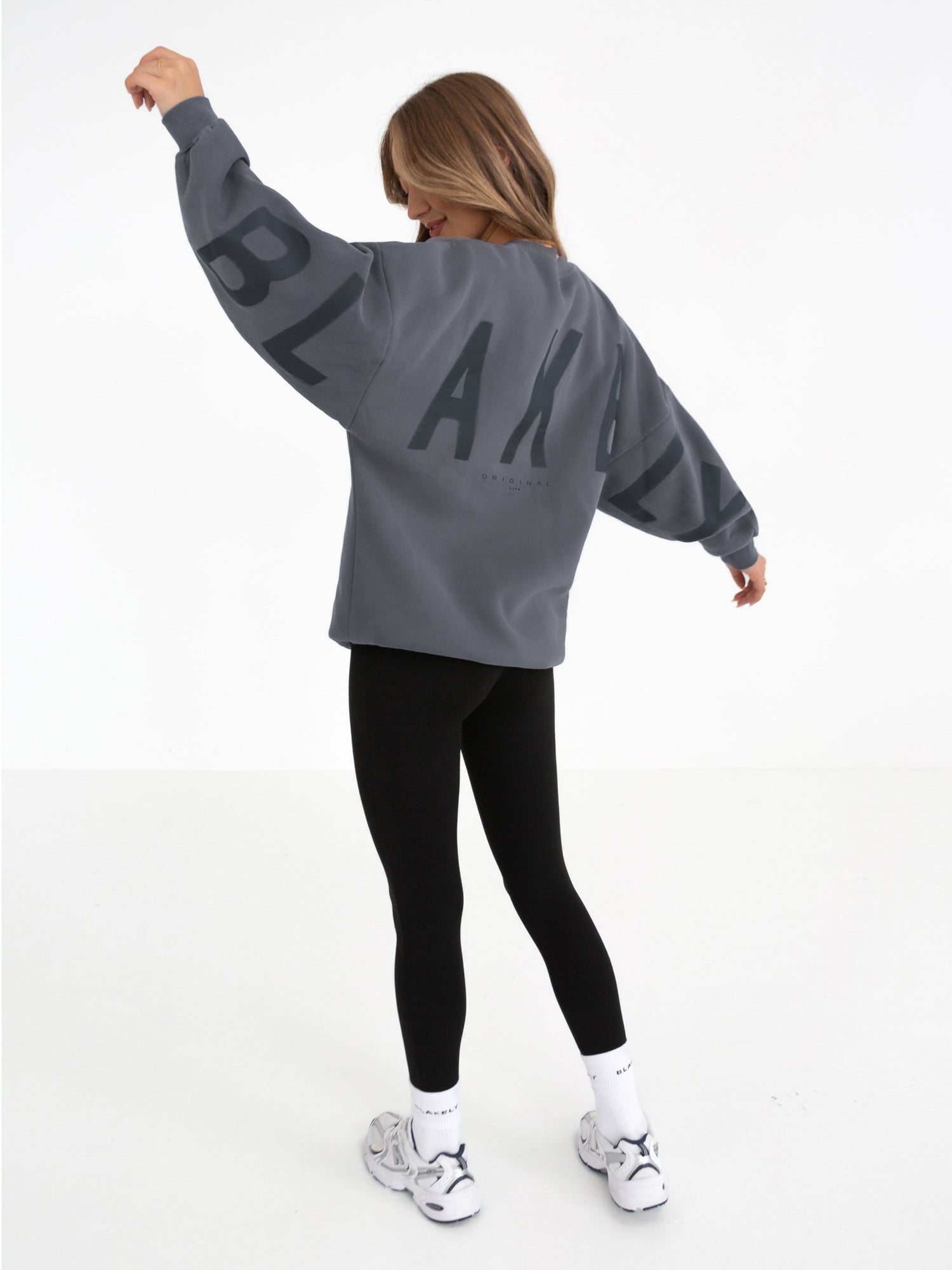 Buy Blakely Charcoal Isabel Tonal Oversized Jumper | Free standard ...
