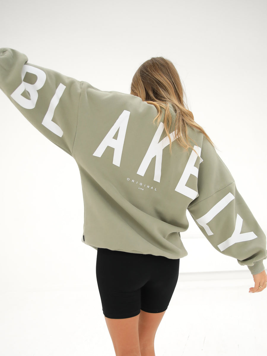 Blakely Clothing Isabel Oversized Jumper - Olive – Blakely Clothing EU