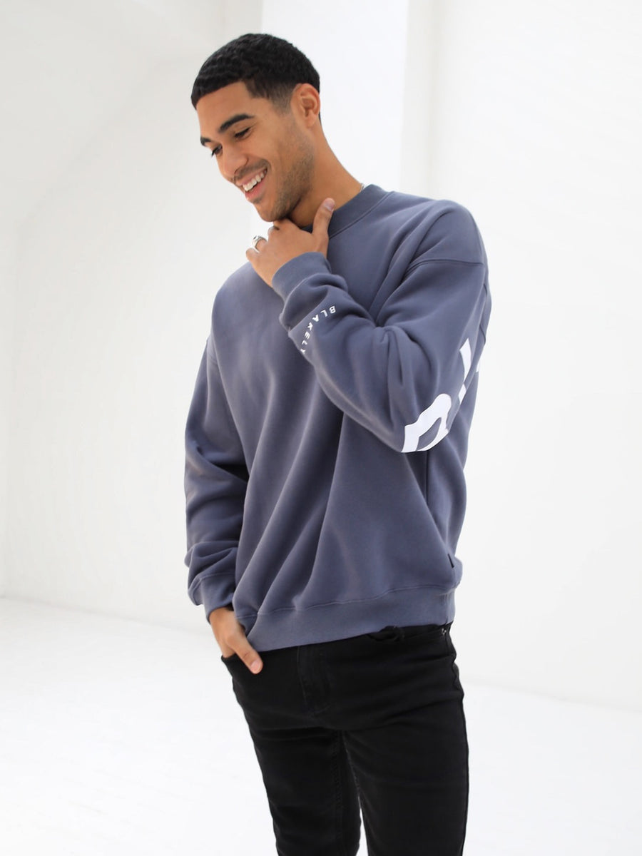 Blakely Clothing Idris Mens Charcoal Oversized Jumper – Blakely Clothing EU
